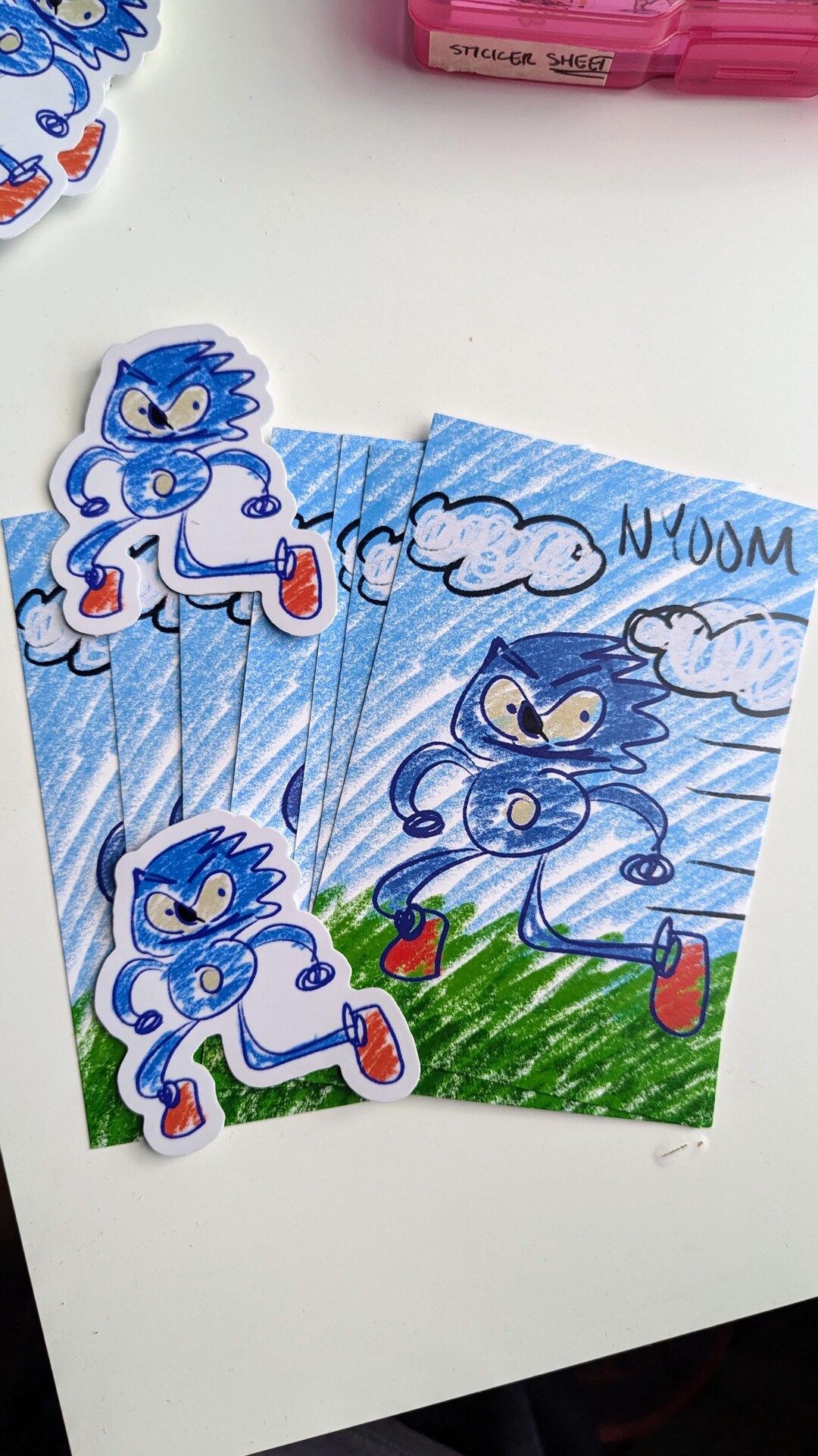 SANIC | Silly Stupid Sonic | Vinyl Stickers, Postcard Print, Gift ...