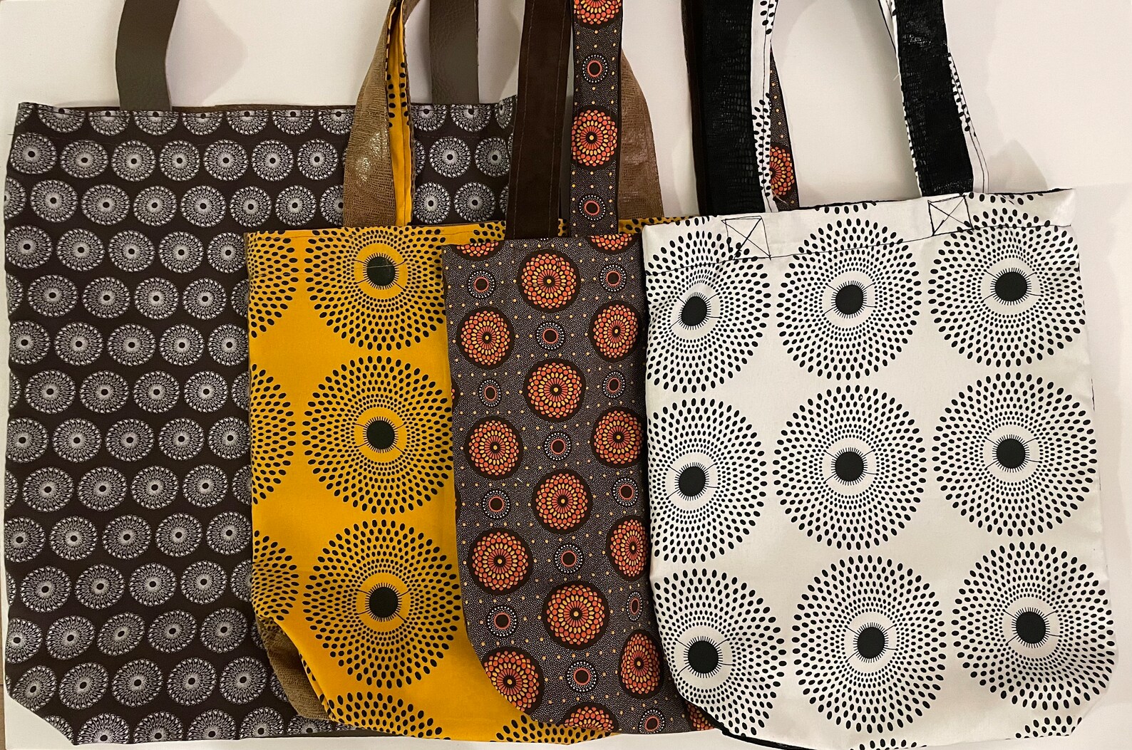 Shweshwe South African Fabric and Patchwork Argentine Leather Shoulder ...