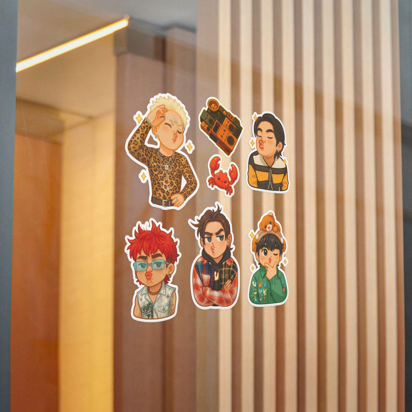 Die-cut Stickers, SB19, Dungka Music Video, Josh, Ken, Stell, Justin ...