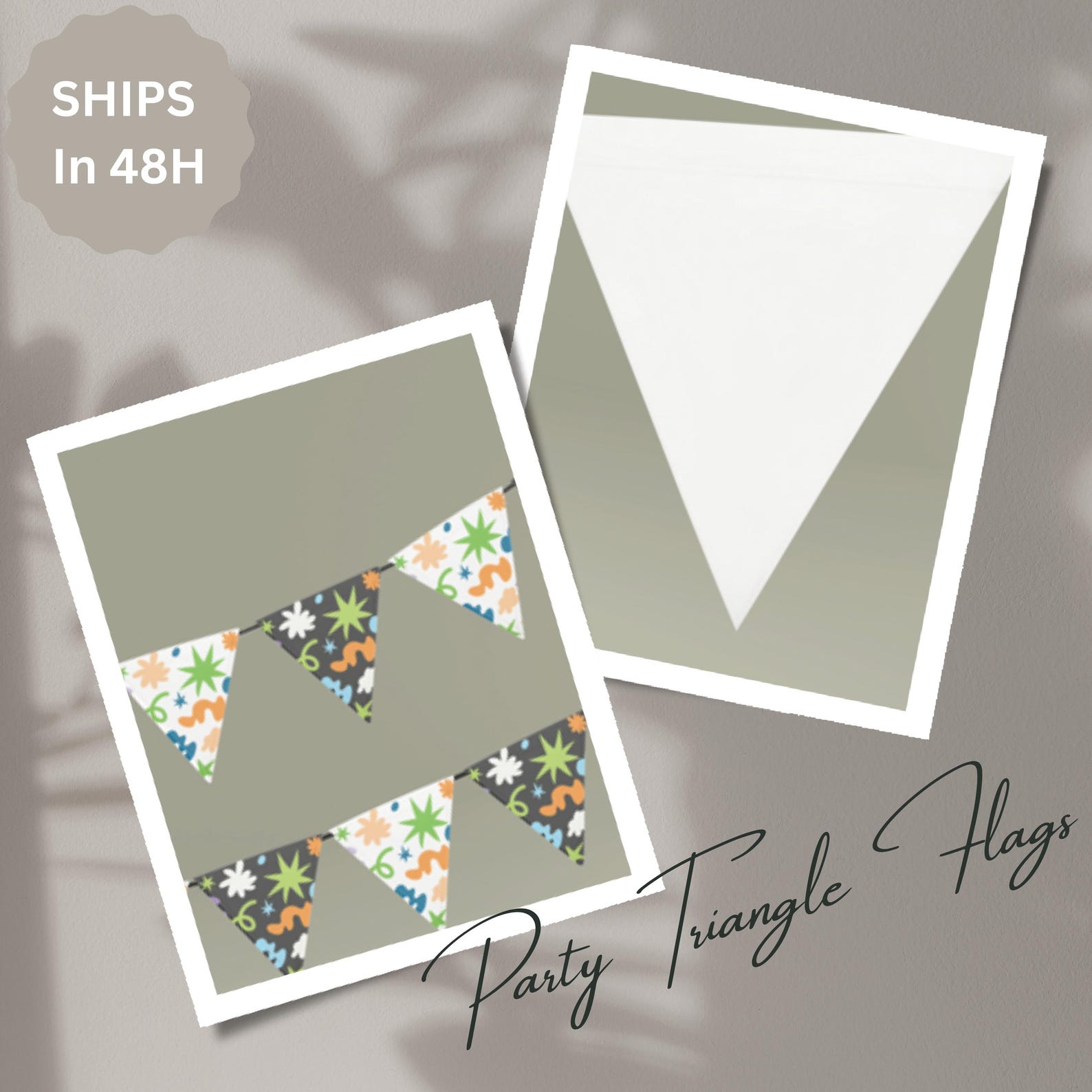 Custom Party Triangle Flags, Custom Design, Bunting, Garland ...
