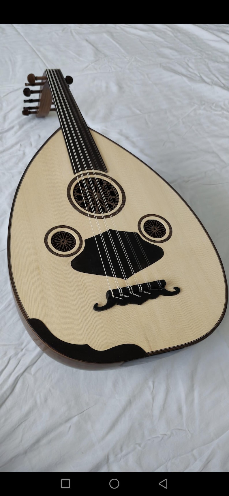 Handmade Turkish Oud Professional Instrument | Rosewood Ebony Details ...