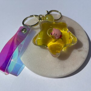 Kirby Star Liquid Keychain, Kawaii Liquid Shaker Keychain, Fidget Toy ...