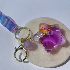 Kirby Star Liquid Keychain, Kawaii Liquid Shaker Keychain, Fidget Toy ...