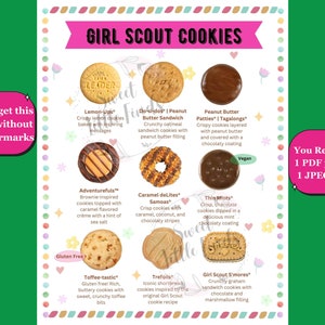 LBB Girl Scout Cookies Printable Cookie List Little Brownie Bakers ...