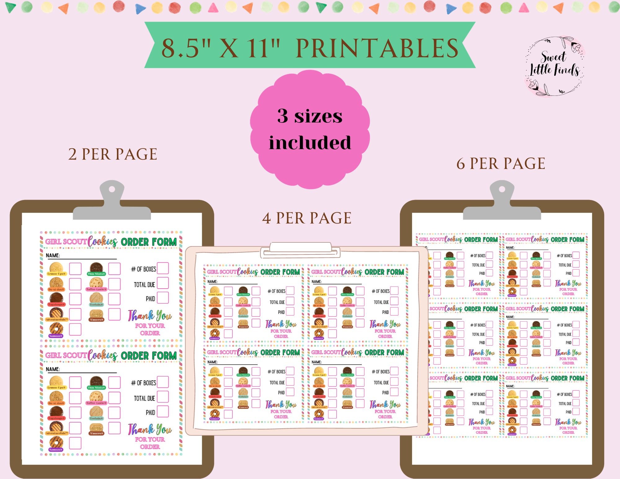 Girl Scout Cookies LBB 2025 Printable Order Form, Girl Scout Cookie ...