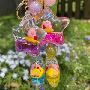 Kirby Star Liquid Keychain, Kawaii Liquid Shaker Keychain, Fidget Toy ...
