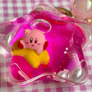 Kirby Star Liquid Keychain, Kawaii Liquid Shaker Keychain, Fidget Toy ...