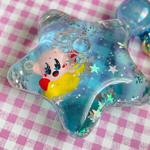Kirby Star Liquid Keychain, Kawaii Liquid Shaker Keychain, Fidget Toy ...