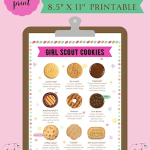 LBB Girl Scout Cookies Printable Cookie List Little Brownie Bakers ...