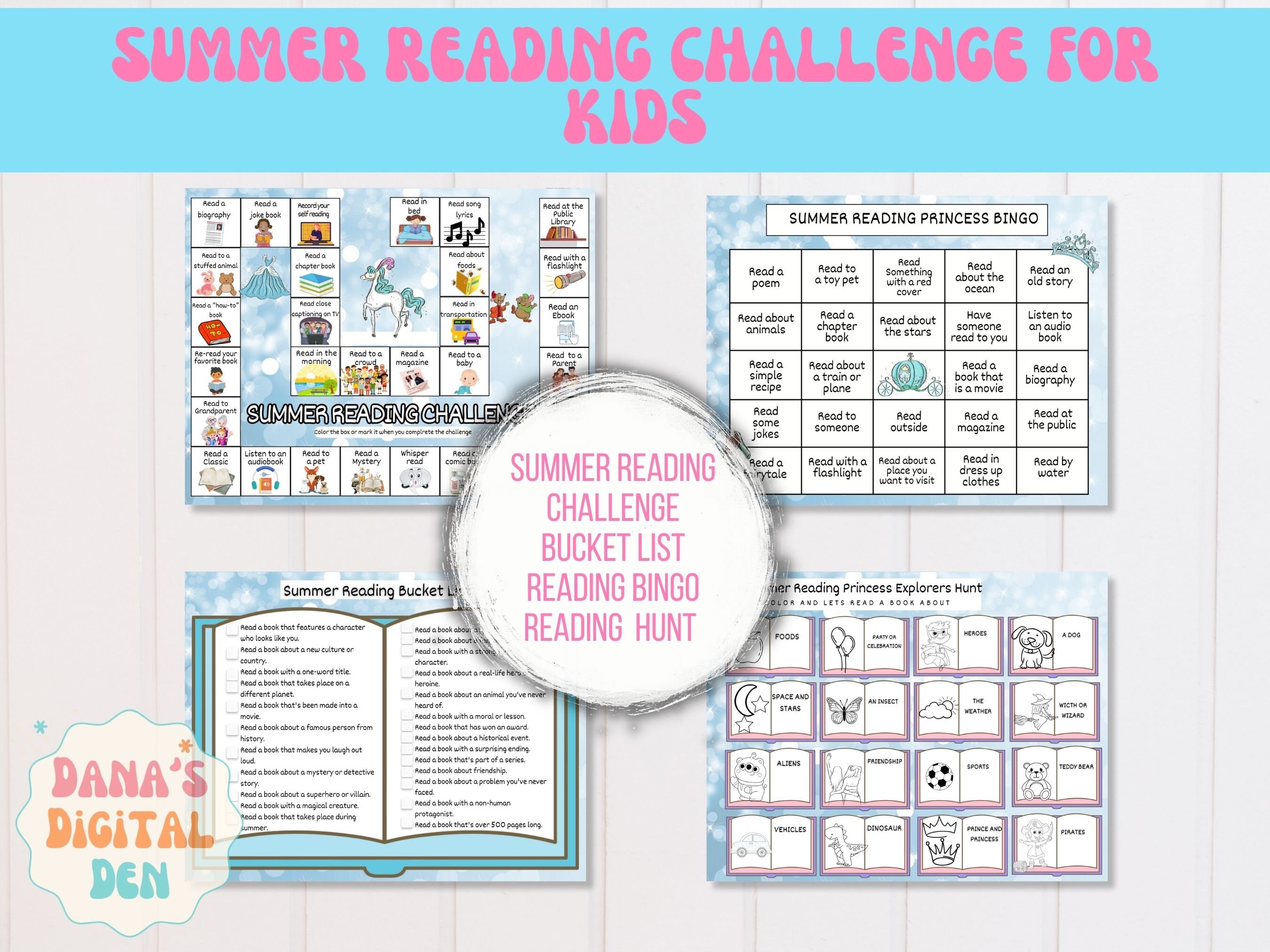 Summer Reading Challenge for Kids | Princess Theme Reading Games ...