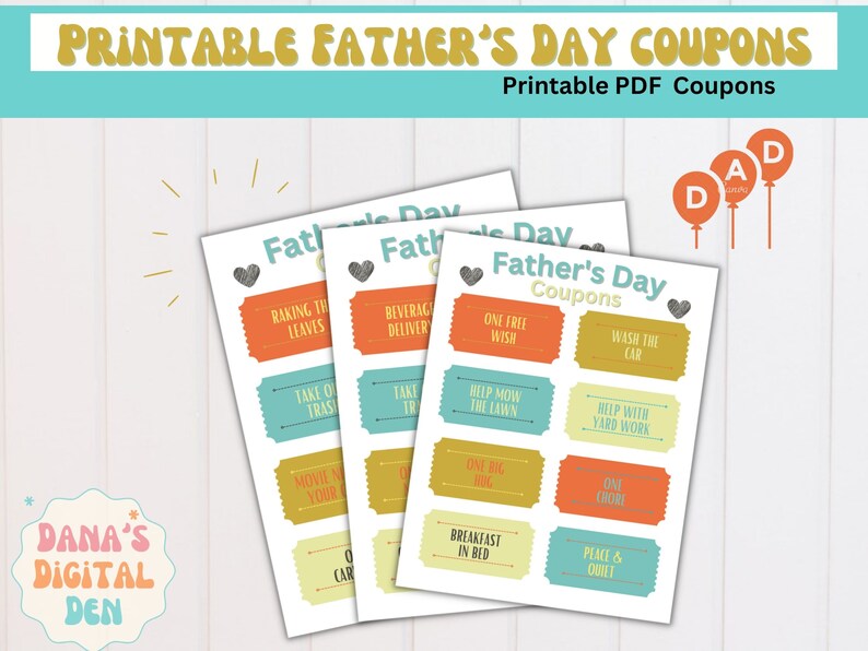 Printable Father's Day Coupons |printable Father's Day Coupons ...