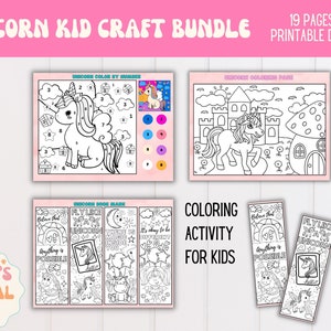 Kids Summer Craft Activities | Unicorn Craft Bundle | Printable Crafts ...