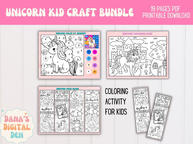 Kids Summer Craft Activities | Unicorn Craft Bundle | Printable Crafts ...