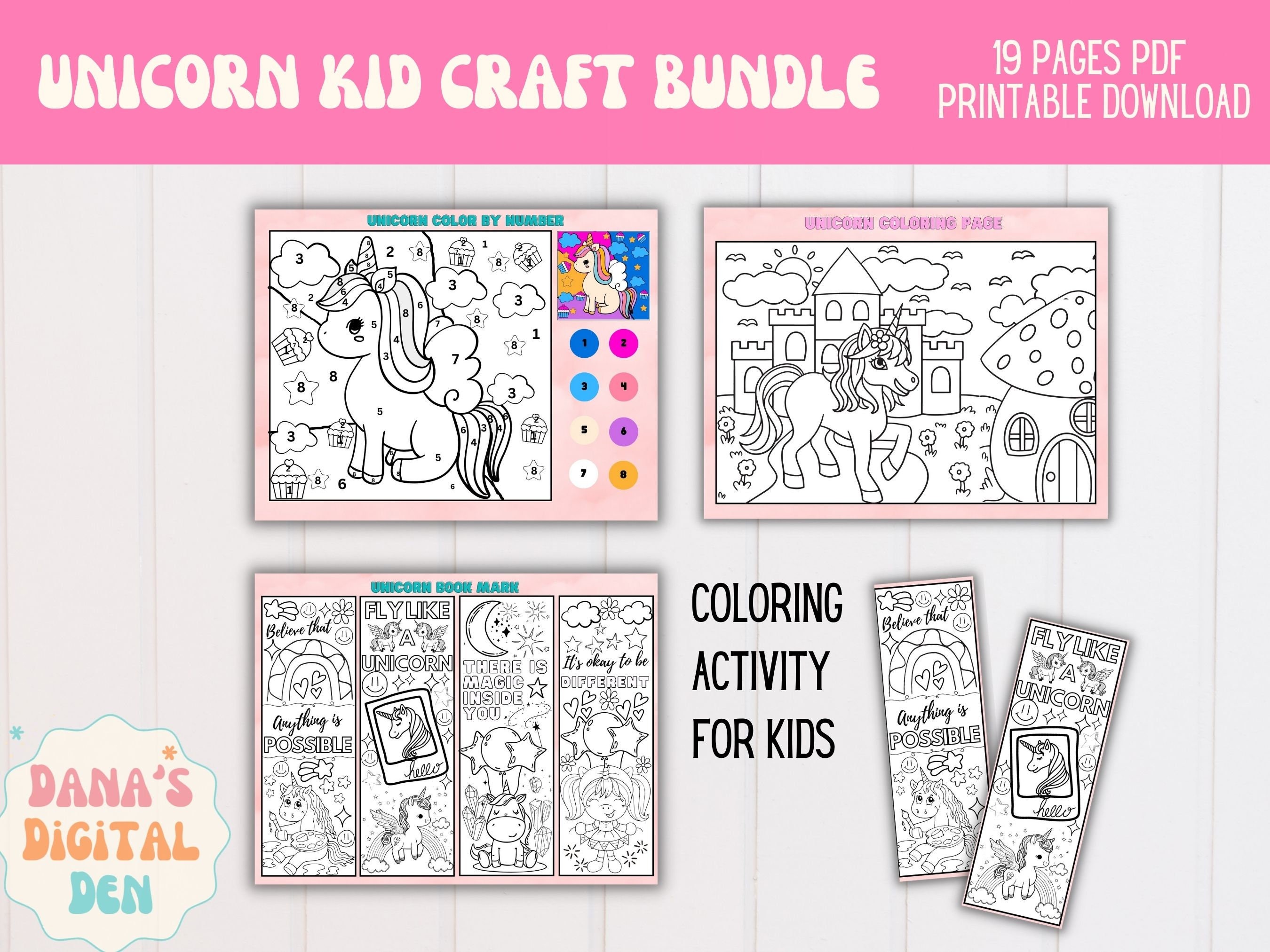 Kids Summer Craft Activities | Unicorn Craft Bundle | Printable Crafts ...