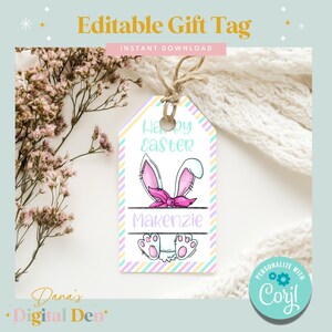 Editable Easter Gift Tag – Printable DIY Easter Tag, 2 Designs ...
