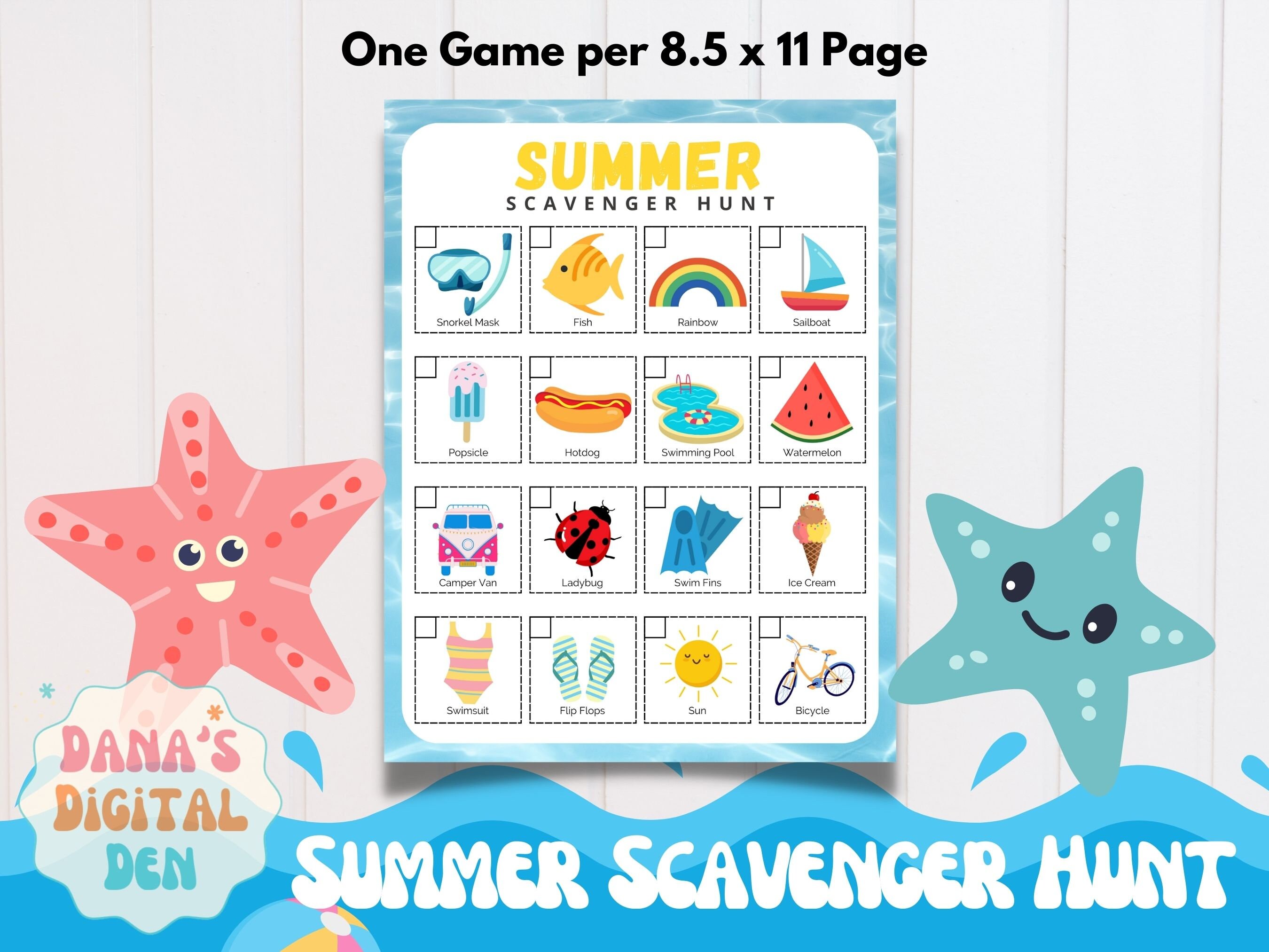 Printable Summer Scavenger Hunt - Instant Download for Outdoor Fun and ...