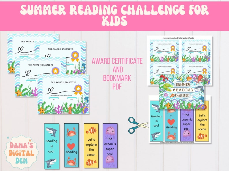 Summer Reading Challenge for Kids | Ocean Theme Reading Games | Reading ...