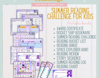 Summer Reading Challenge Printable - Etsy