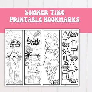 Printable Summer Bookmarks - Instant Download for Fun Summer Reading ...