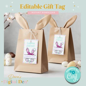 Editable Easter Gift Tag – Printable DIY Easter Tag, 2 Designs ...