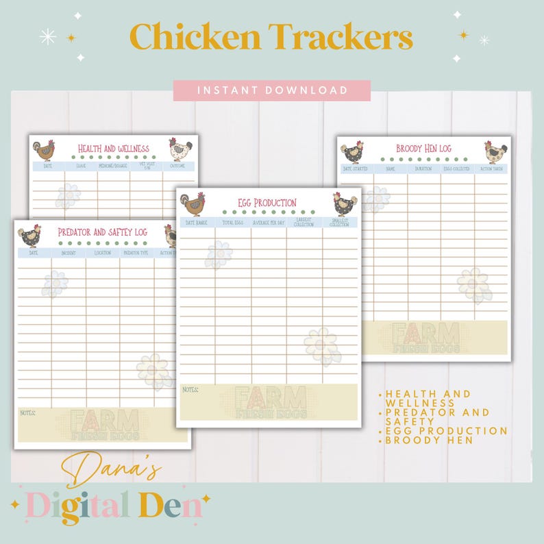 Ultimate Chicken Flock Management Bundle – Printable Flock Log, Egg ...