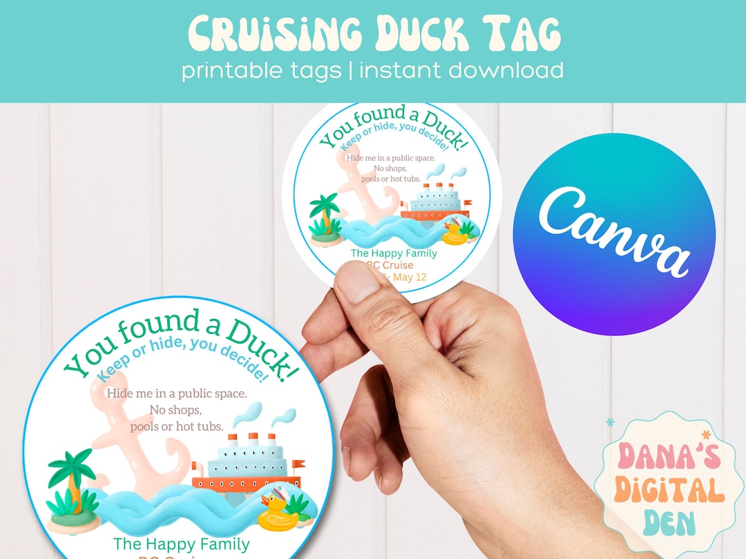 Cruising Ducks Digital Download Editable Canva Template Duck Game ...