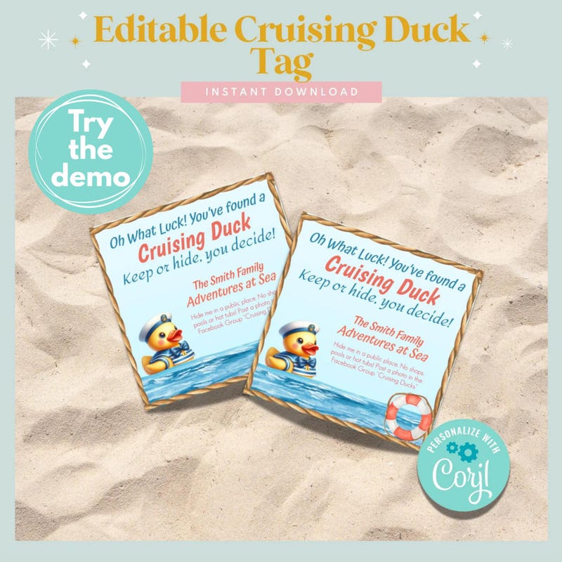Cruising Duck Labels - Etsy