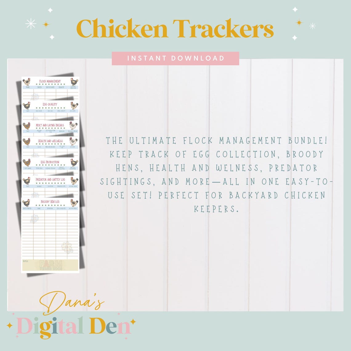 Ultimate Chicken Flock Management Bundle – Printable Flock Log, Egg ...