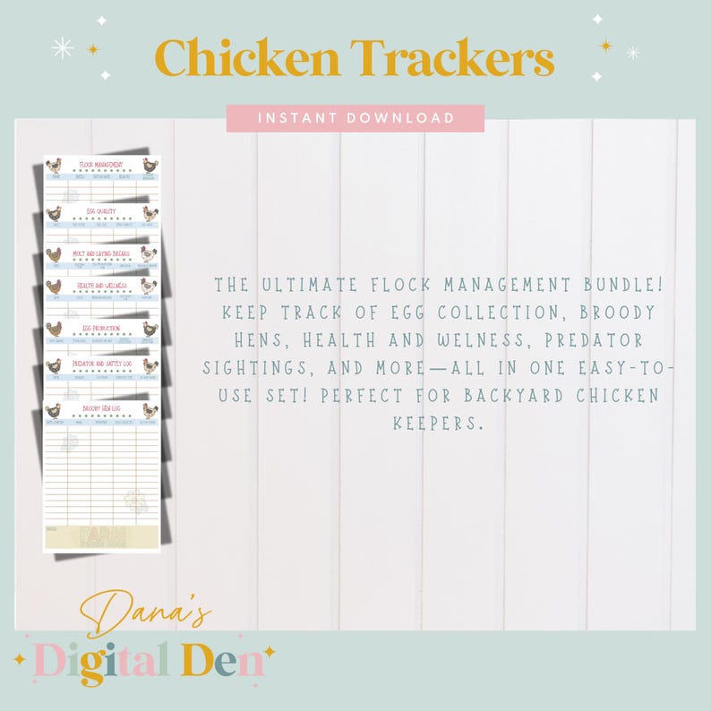 Ultimate Chicken Flock Management Bundle – Printable Flock Log, Egg ...