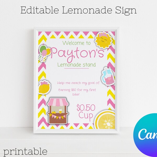 Lemonade Stand Sign - Etsy