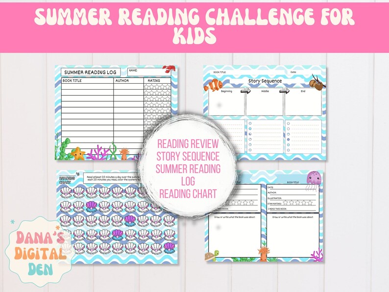 Summer Reading Challenge for Kids | Ocean Theme Reading Games | Reading ...
