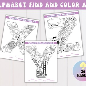 Alphabet Color and Find Bundle - Interactive Learning, 26 Letters ...