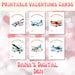 Printable Airplane Valentine Cards for Kids | 6 Designs | Instant ...