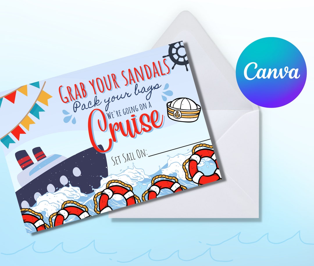 Printable Cruise Ship Card Cruise Announcement Card Cruise Boarding ...