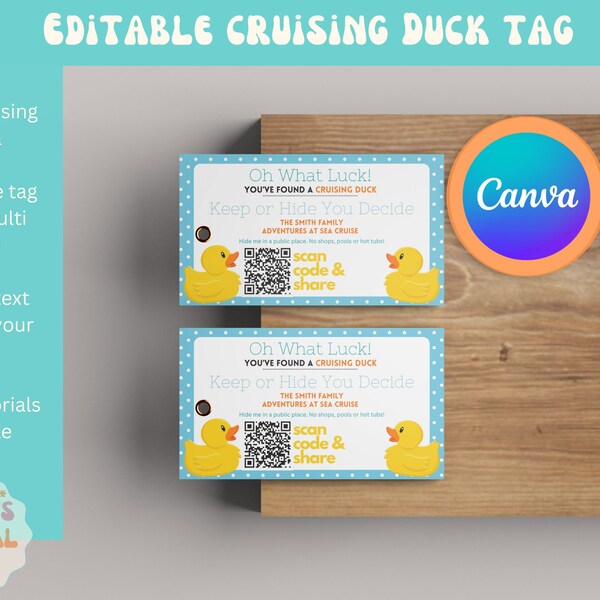 Canva Cruising Duck Template - Etsy