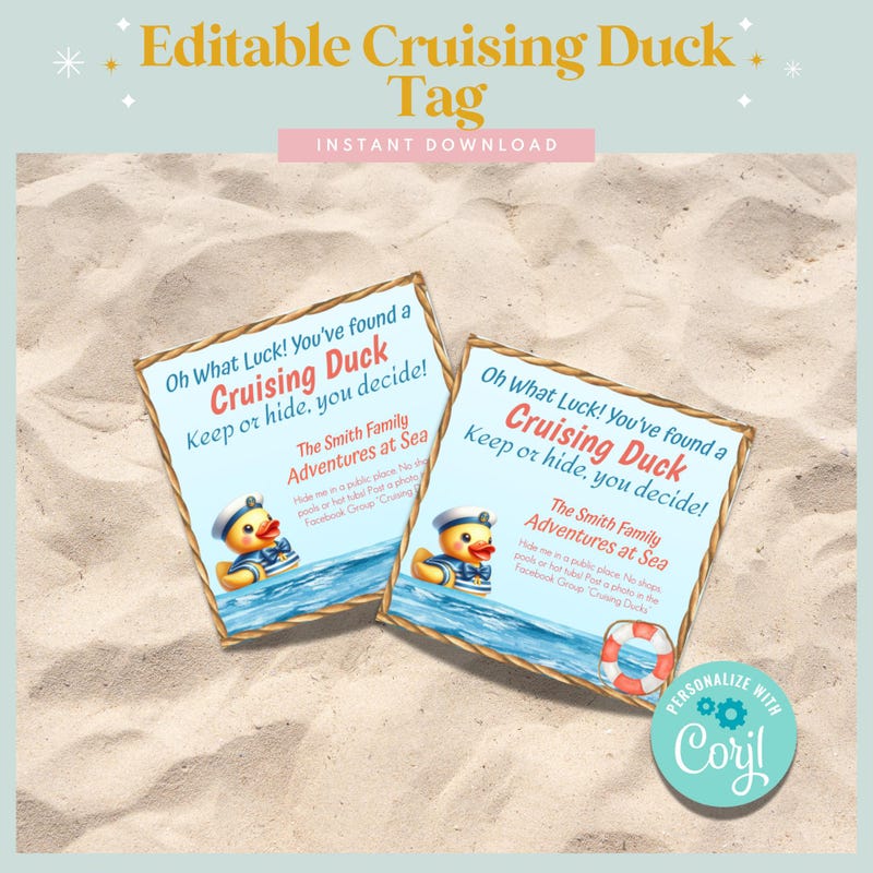 Cruising Duck Labels - Etsy