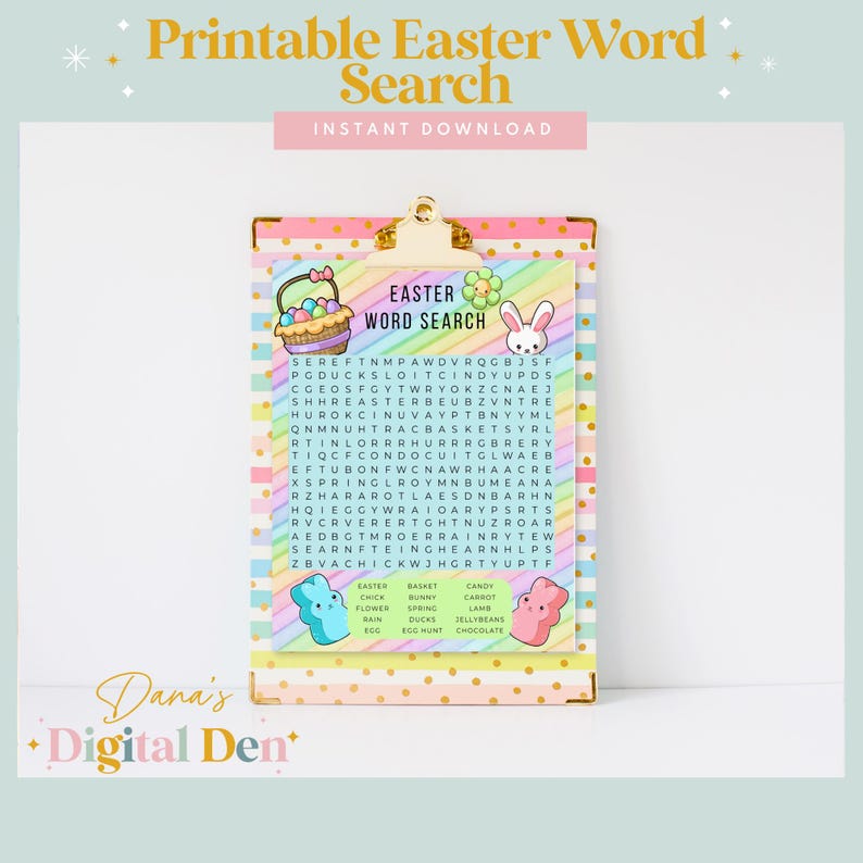 Printable Easter Word Search for Kids – Fun Easter Activity, Holiday ...