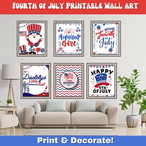 Wall Art, 4th of July, Instant Download, Prints, Patriotic Decor, Home ...