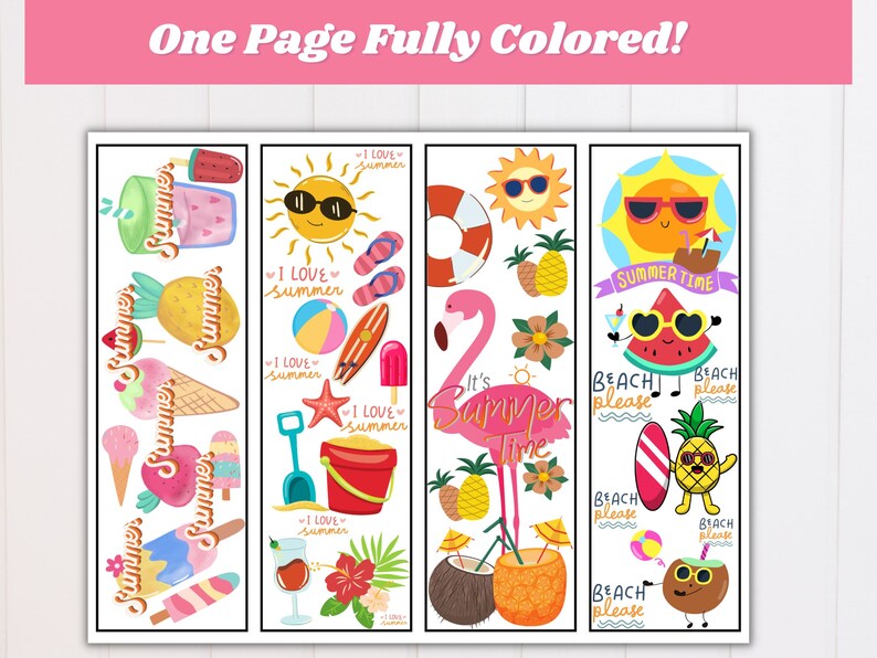 Printable Summer Bookmarks Instant Download for Fun Summer - Etsy