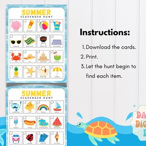 Printable Summer Scavenger Hunt - Instant Download for Outdoor Fun and ...