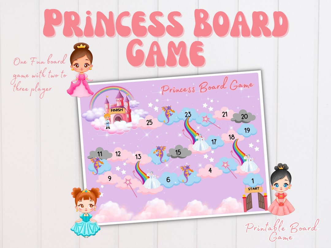 Royal Princess Adventure Board Game Enchanting Fun for - Etsy