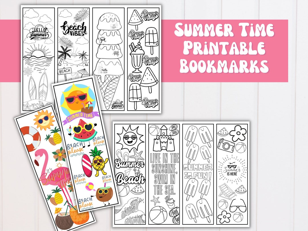 Printable Summer Bookmarks Instant Download for Fun Summer - Etsy