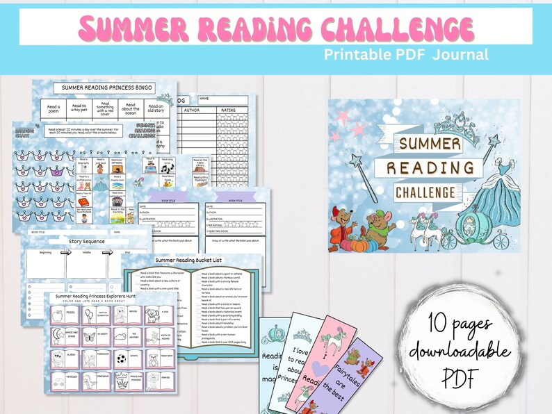 Summer Reading Challenge for Kids | Princess Theme Reading Games ...