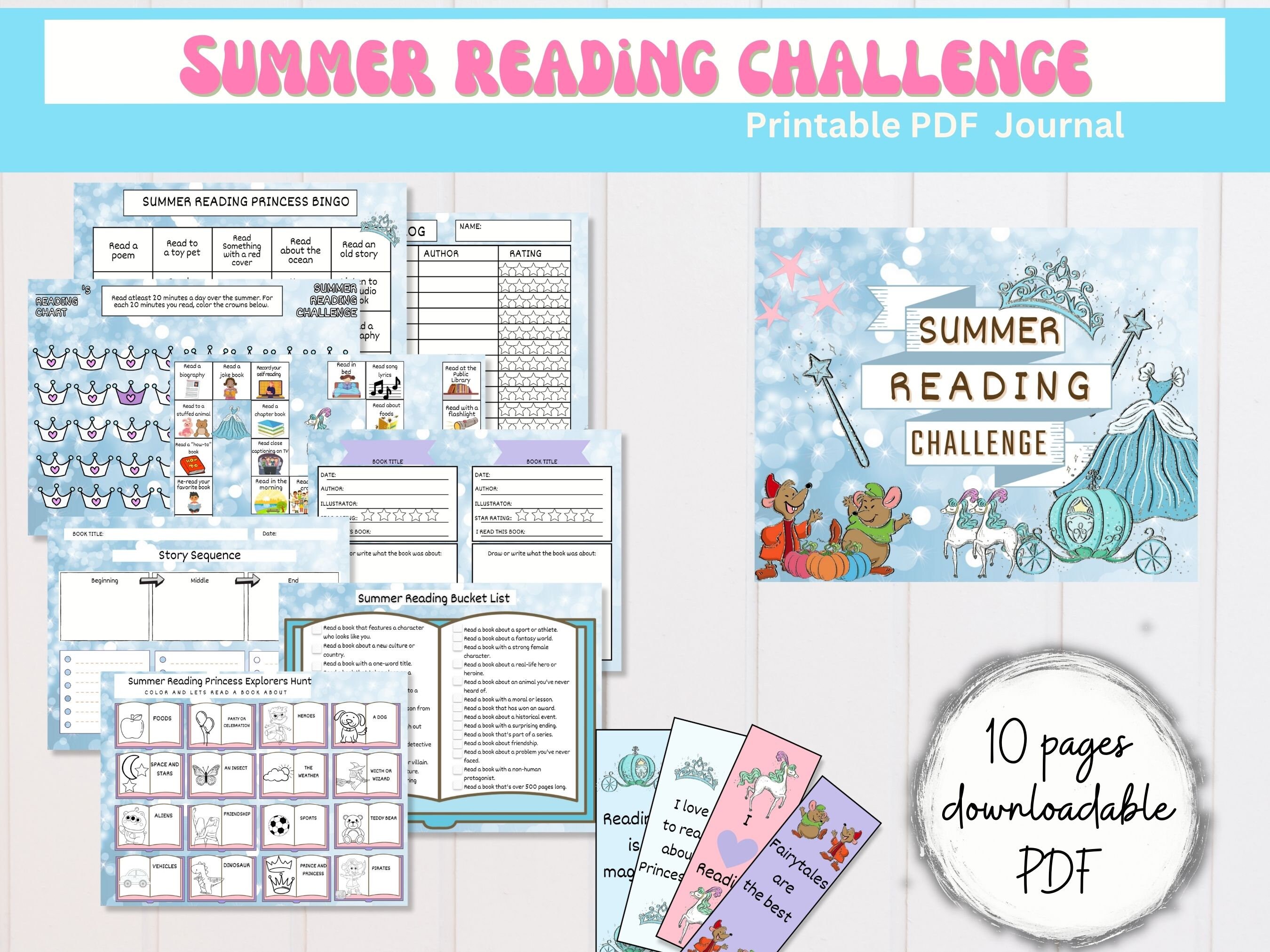 Summer Reading Challenge for Kids | Princess Theme Reading Games ...