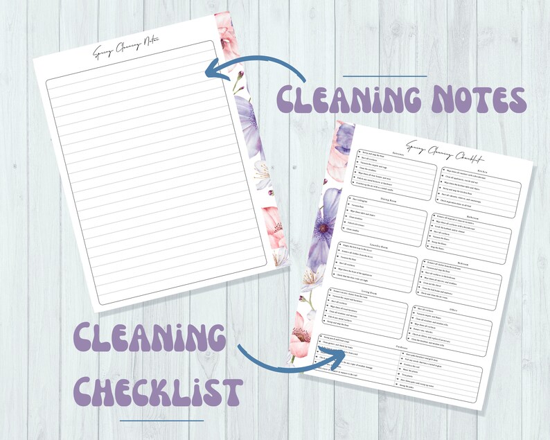 Cleaning Checklist Printable | Cleaning Schedule | Spring Cleaning ...
