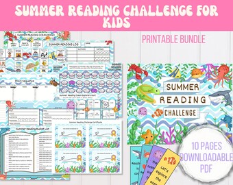 Summer Reading Challenge Printable - Etsy