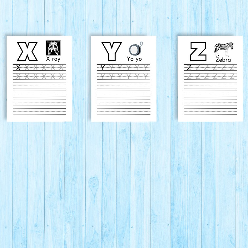ABC Practice Pages Alphabet Template Kids Alphabet - Etsy