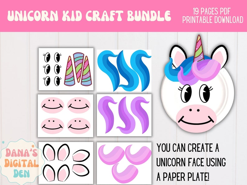 Kids Summer Craft Activities | Unicorn Craft Bundle | Printable Crafts ...