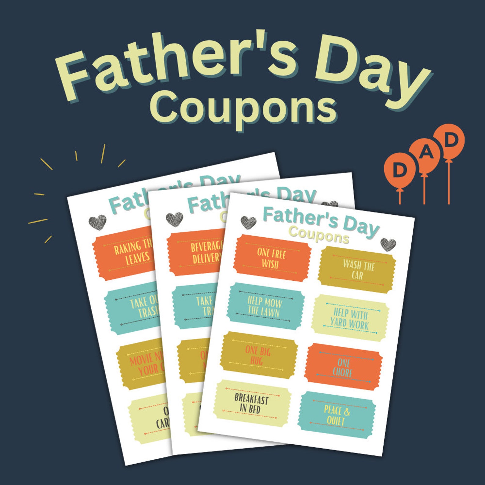 Printable Father's Day Coupons |printable Father's Day Coupons ...