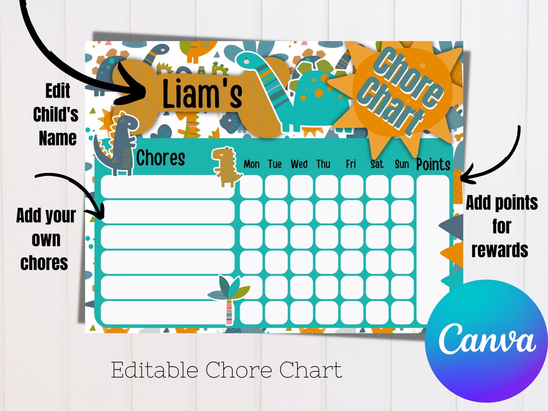 Editable | Declutter Checklist | Kids Cleaning Chart | Chore List ...